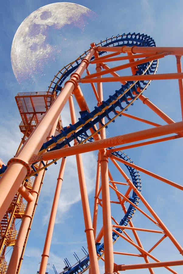Roller Coaster Going Up a Hill Stock Image - Image of people, ohio ...