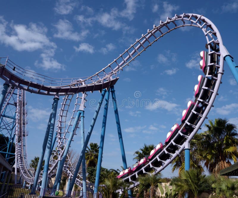 Roller coaster stock image. Image of roller, group, amusement - 13985577
