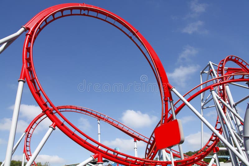 Roller coaster stock image. Image of theme, funfair, drayton - 19791347