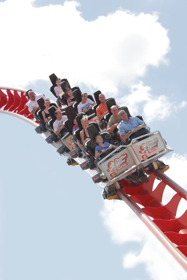 People Riding Roller Coaster Editorial Image - Image of park, adults ...