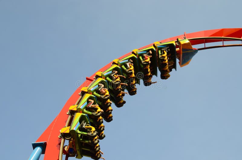 Roller coaster stock image. Image of entertainment, park - 26442395