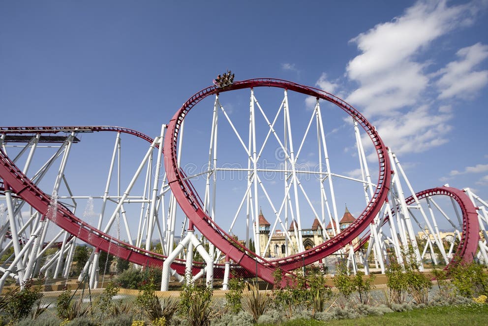 Roller coaster stock image. Image of adrenaline, climb - 26785409