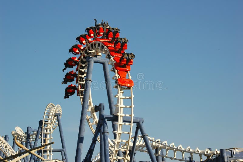 Inverted roller coaster stock photo. Image of entertainment - 17146698
