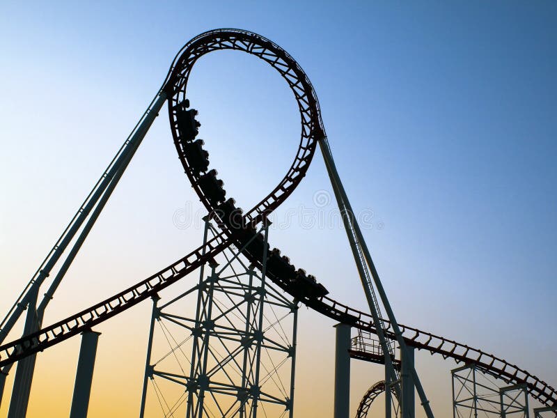 Inverted Roller Coaster stock photo. Image of entertaining - 6264436