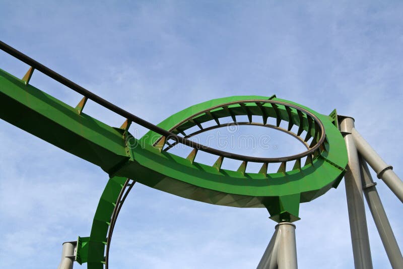 Inverted Rollercoaster stock image. Image of twisted - 15068673