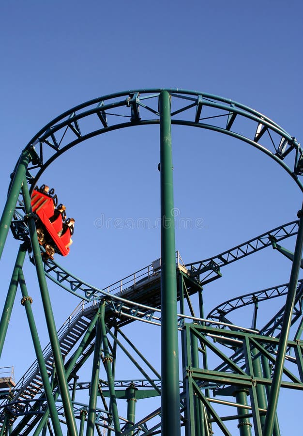 Roller coaster stock photo. Image of carriage, machine - 976938