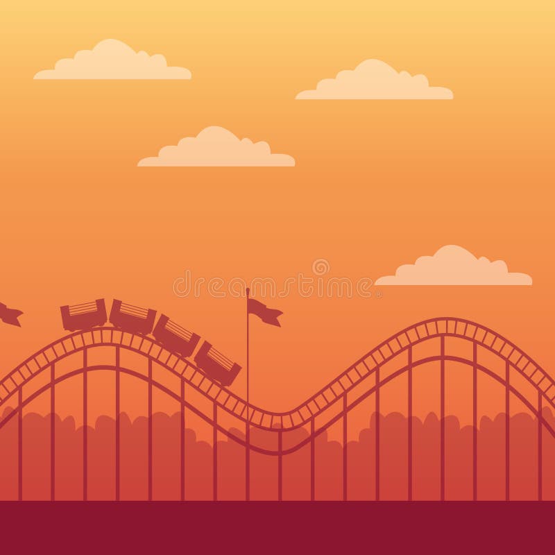 Happy Kids Roller Coaster Stock Illustrations – 329 Happy Kids Roller ...