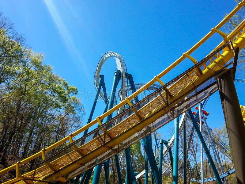 Roller Coaster Busch Gardens in Virginia Stock Photo - Image of gardens ...