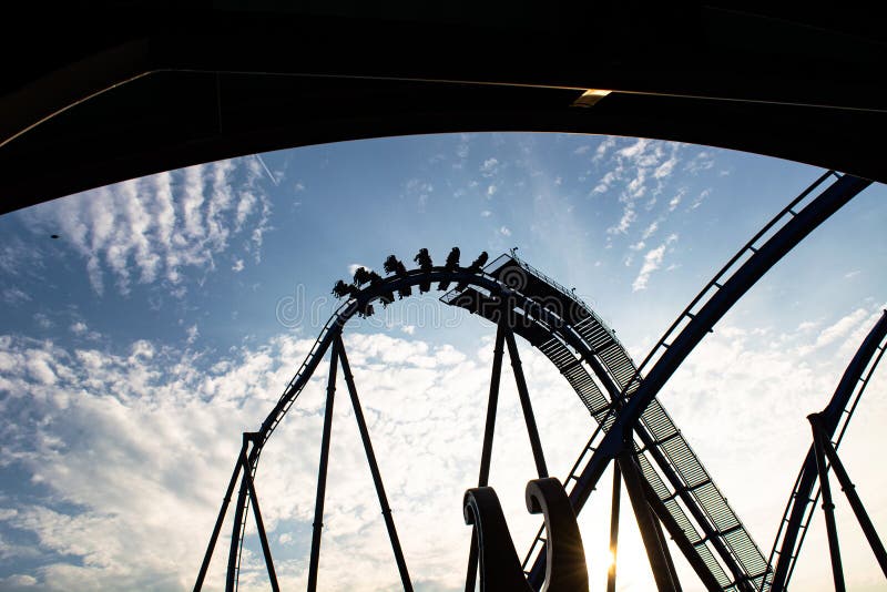 Roller Coaster. Cart in Motion Stock Image - Image of coaster ...