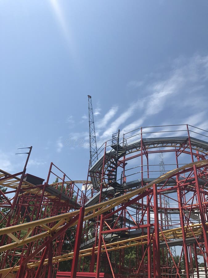 Roller coaster stock photo. Image of coaster, roller - 96829092