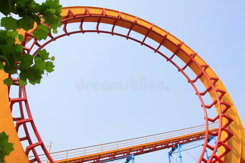 Roller Coaster Circular Orbit Stock Photo - Image of playground, color ...