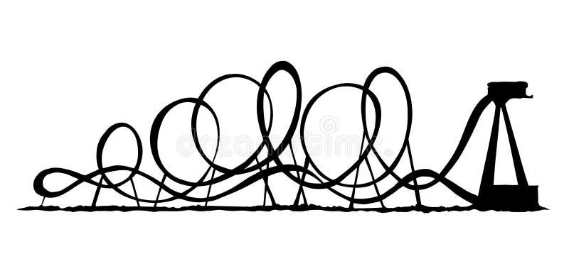 Roller Coaster Line Drawing Stock Illustrations – 112 Roller Coaster ...