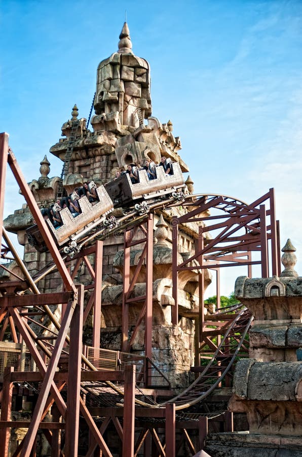 Roller Coaster in Eurodisney Editorial Stock Photo - Image of amusement ...