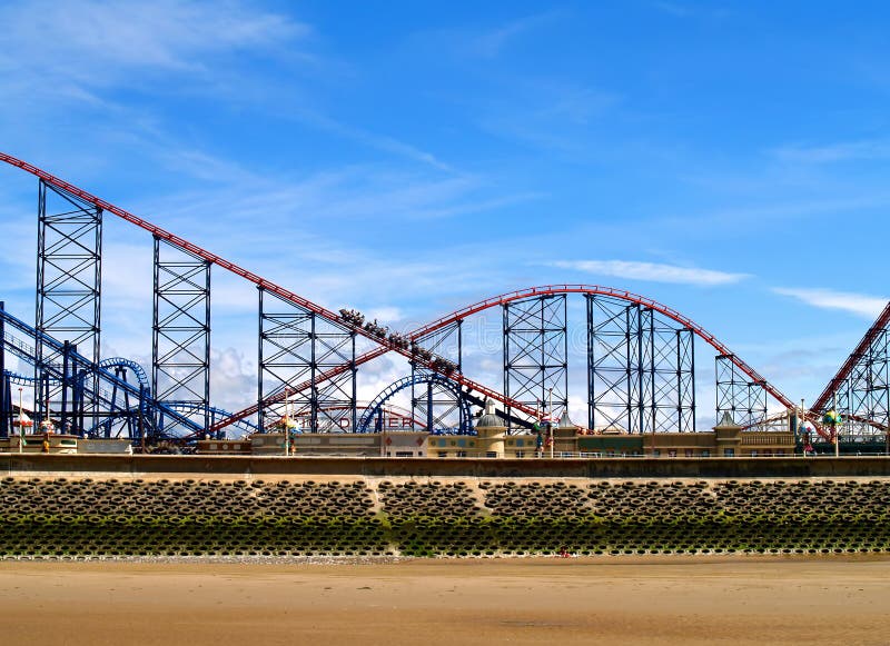 Roller Coaster stock photo. Image of coast, seaside, coaster - 48548120