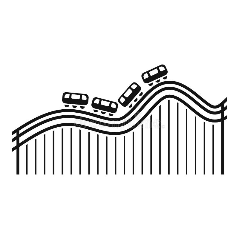 Roller Coaster Track Icon, Simple Style Stock Vector - Illustration of ...