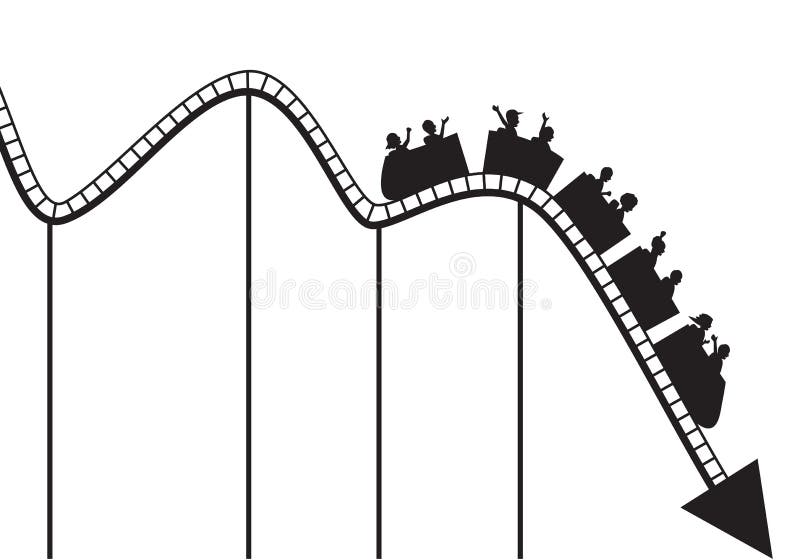 Roller coaster graph stock vector. Illustration of currency - 21832899