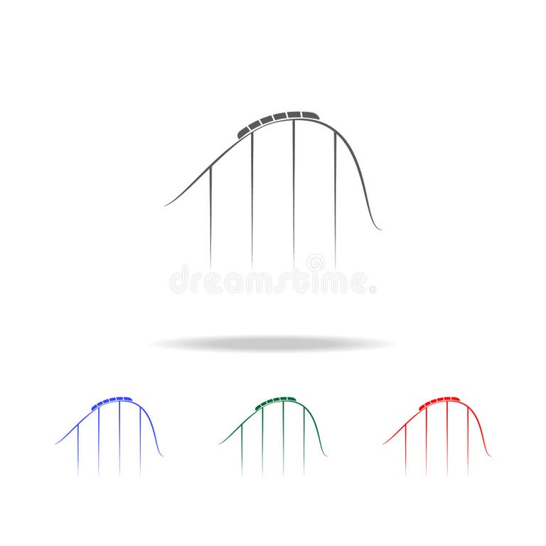 Roller Coaster Icon. Elements in Multi Colored Icons for Mobile Concept ...
