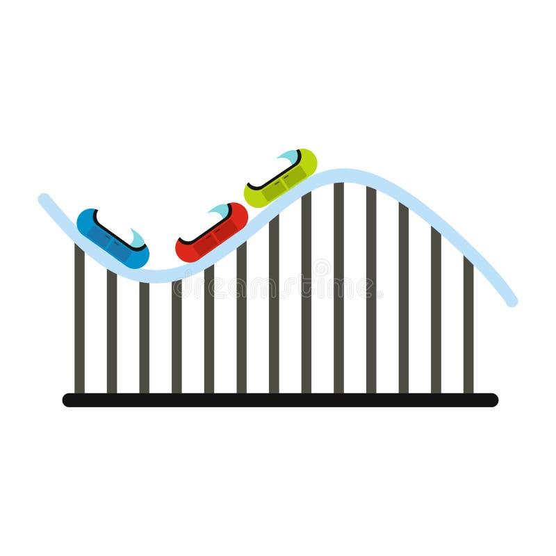 Roller Coaster Ride Icon, Icon Cartoon Stock Vector - Illustration of ...