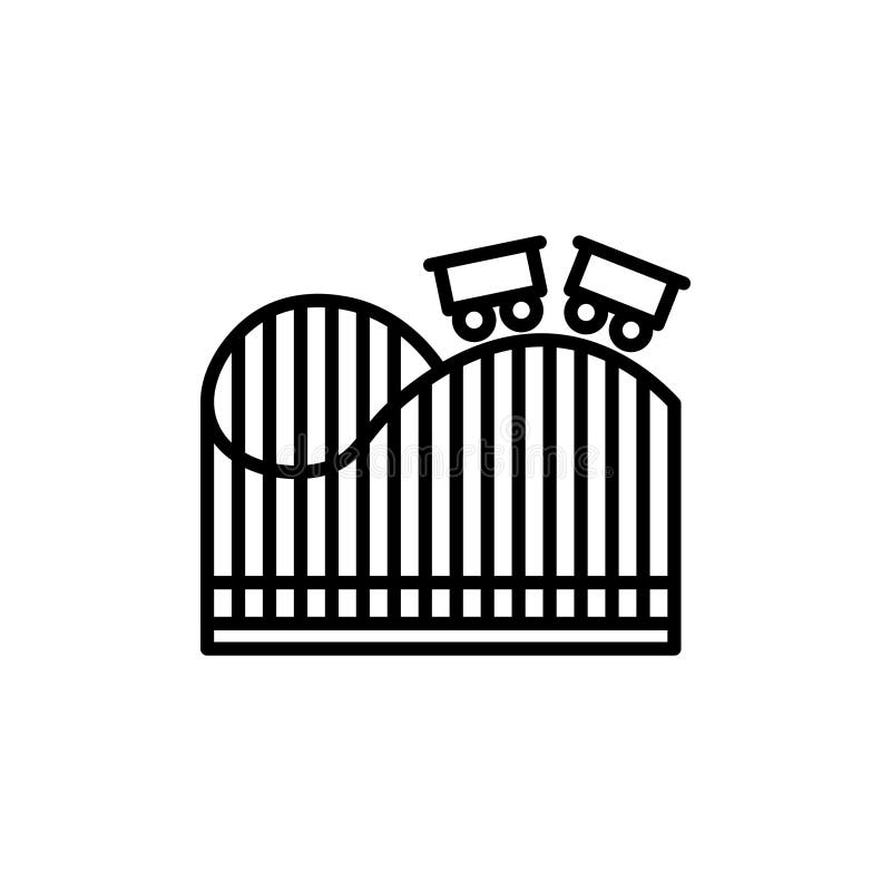 Roller coaster icon stock vector. Illustration of leisure - 331973847