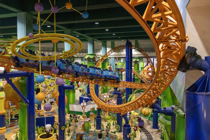 Roller Coaster Inside the Berjaya Times Square Theme Park in Kuala ...
