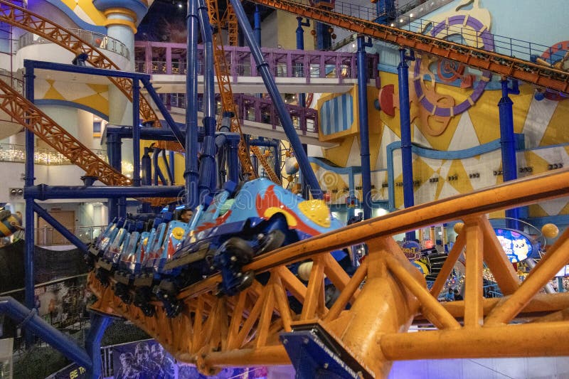 Roller Coaster Inside the Berjaya Times Square Theme Park in Kuala ...