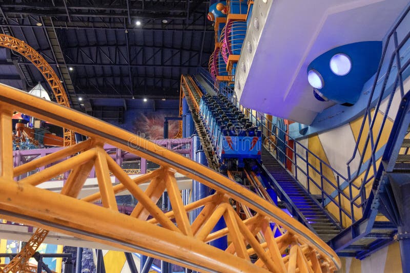Roller Coaster Inside the Berjaya Times Square Theme Park in Kuala ...