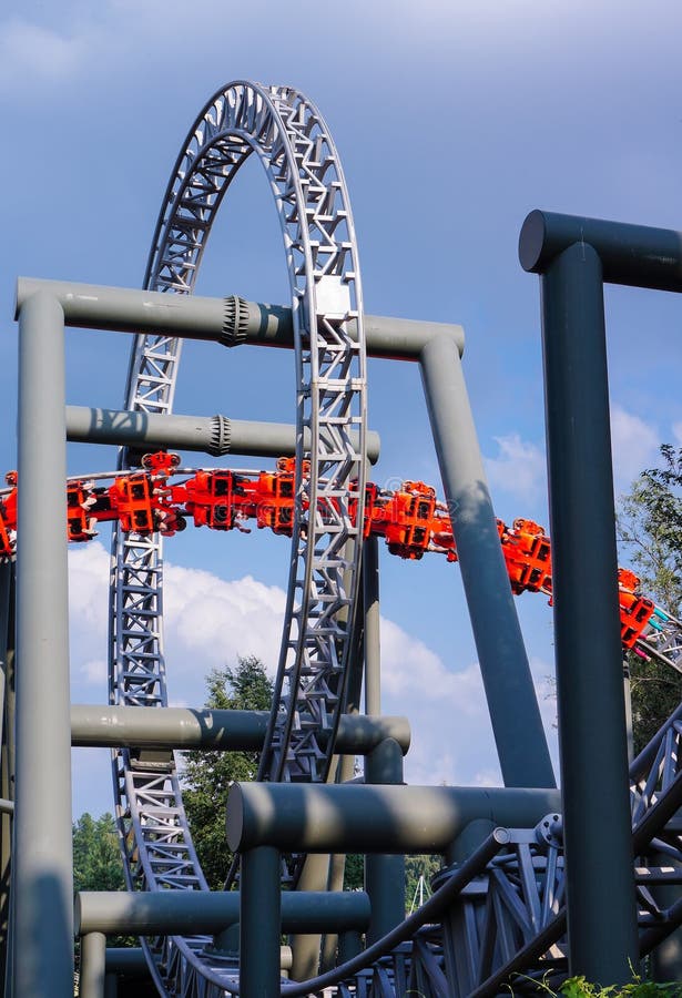 Roller coaster loop stock photo. Image of loop, grey - 25953352