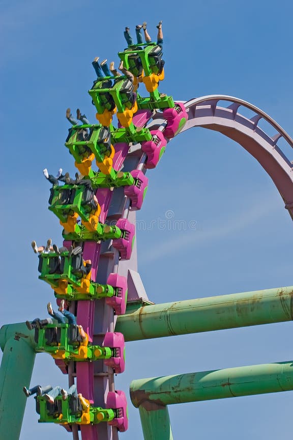 Roller coaster Loop stock photo. Image of dizzy, high - 3432260