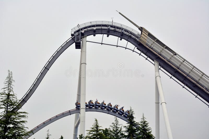 Roller Coaster Loop Design Ride at Universal Studios Japan in Osaka ...