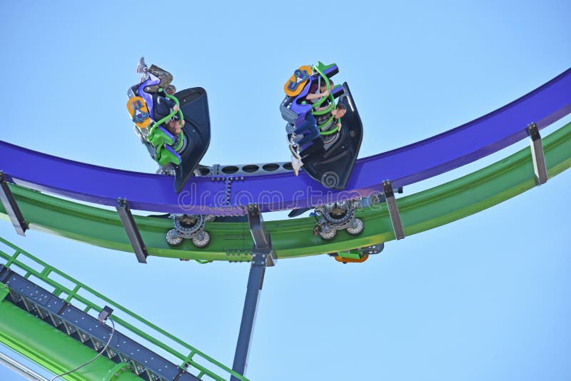 Roller Coaster in Motion stock image. Image of park - 115460469