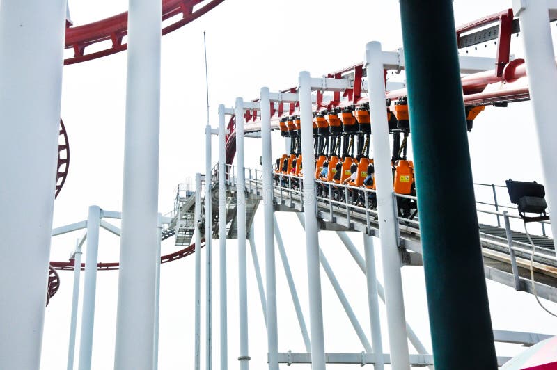 Roller coaster stock image. Image of scooter, funfair - 44897097