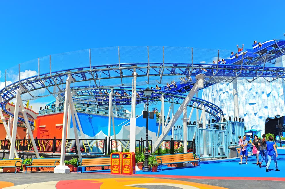 Roller Coaster at Ocean Park Hong Kong Editorial Photo - Image of speed ...