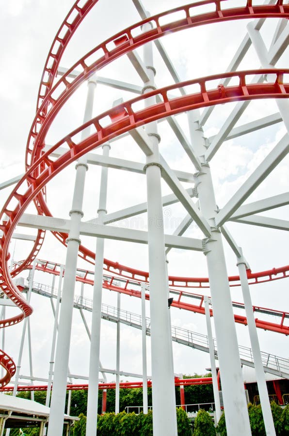 Roller coaster rail stock image. Image of enjoyment, action - 27406295