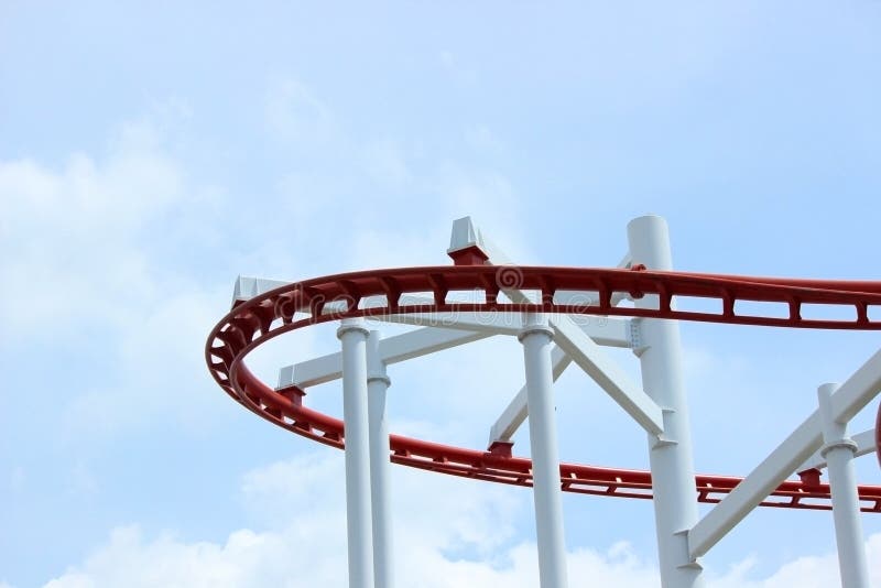 Roller coaster rail stock photo. Image of rail, park - 55376826