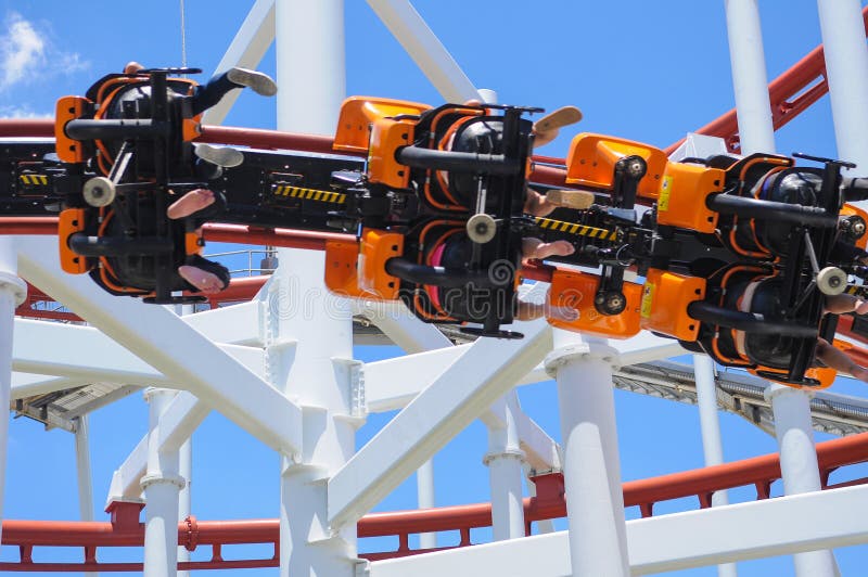 Roller coaster rail stock photo. Image of entertainment - 45608796