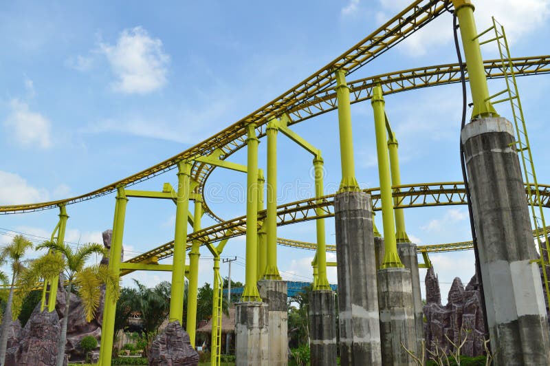 Roller coaster rail stock image. Image of coaster, rail - 35499969