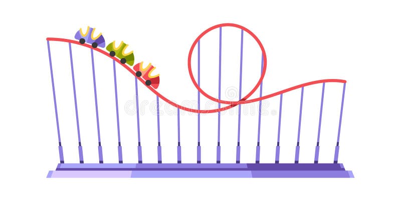 Roller Coaster Ride Amusement Park Stock Vector - Illustration of ...