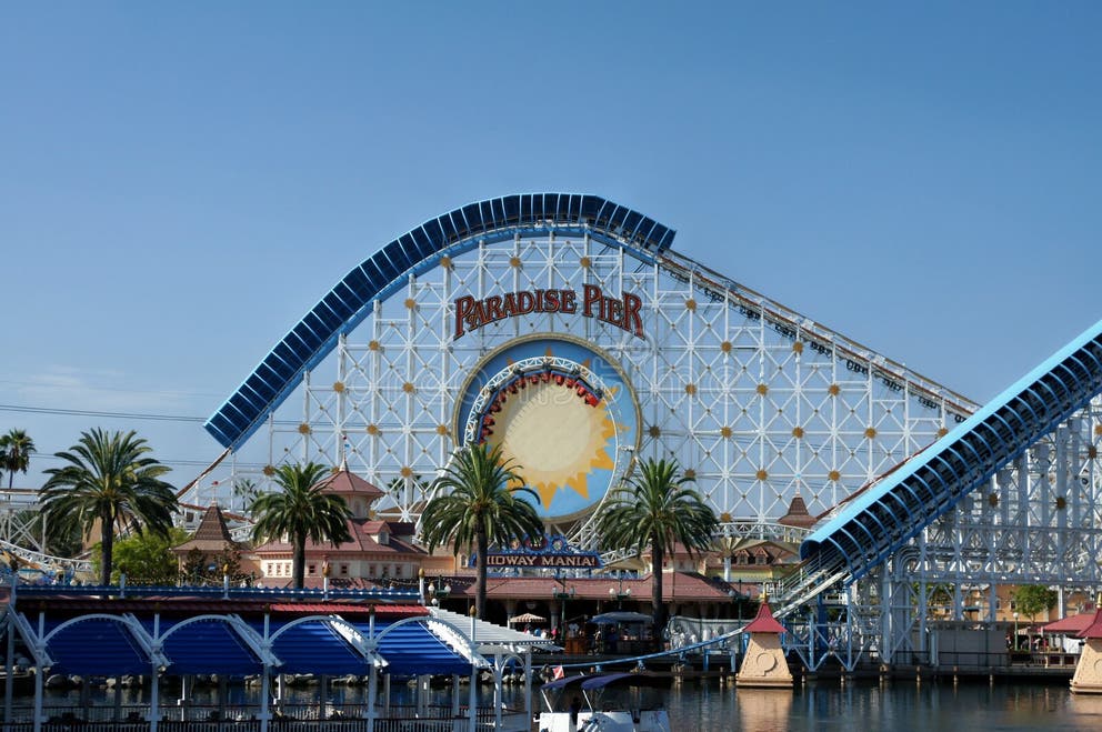 Roller Coaster Ride at California Adventure Editorial Stock Image ...