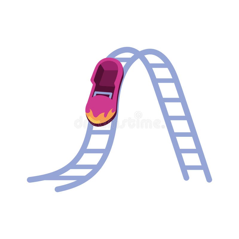 Roller Coaster Ride Cartoon Stock Vector - Illustration of vector ...
