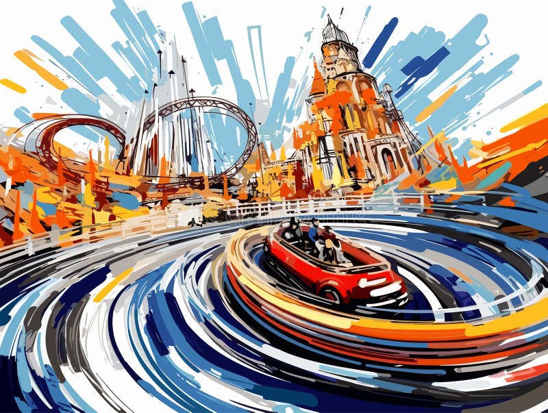 A Roller Coaster Ride with a Castle in the Background - Fun in Theme ...