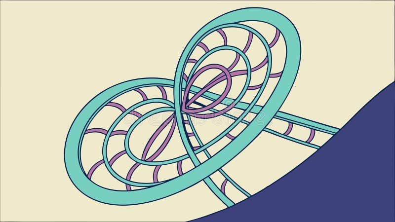 Roller Coaster Ride Illustration, Amusement Park Fun and Thrill Design ...