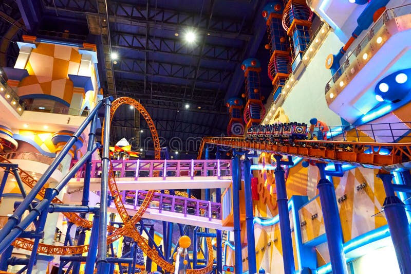 Roller Coaster Ride Inside a Shopping Center in Kuala Lumpur Editorial ...