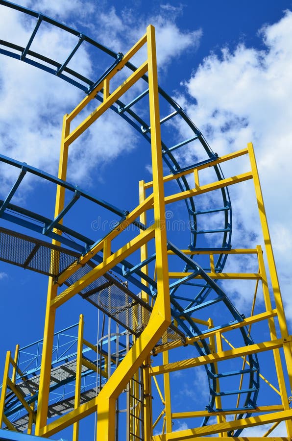 Roller coaster ride. stock photo. Image of park, outdoor - 55101614