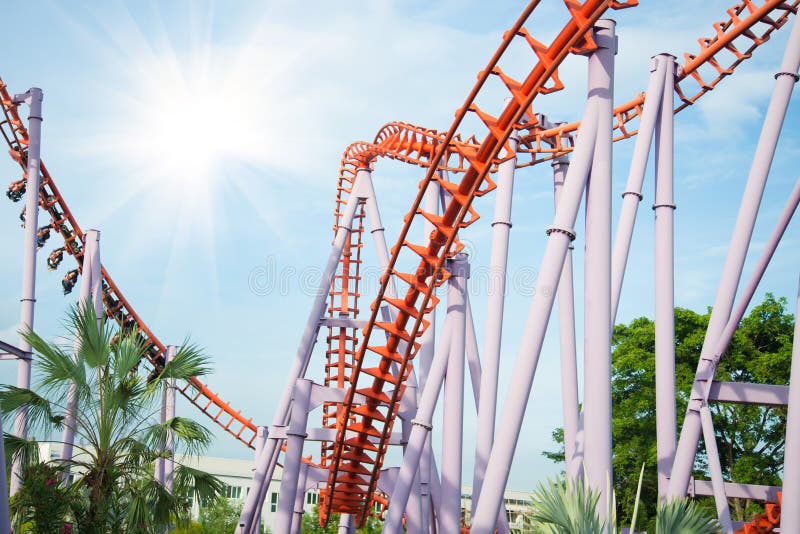 A roller coaster ride stock photo. Image of carnival - 43933360