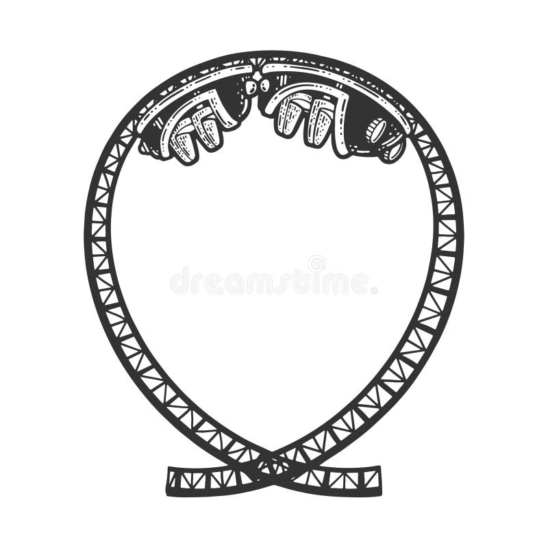 Roller Coaster Line Drawing Stock Illustrations – 112 Roller Coaster ...