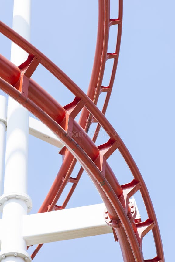 Roller Coaster Steel Structure Track. Stock Image - Image of play ...