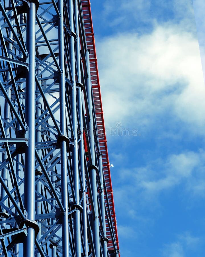 Roller Coaster stock image. Image of metal, slope, roller - 46287981