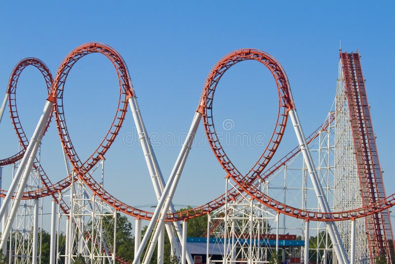 The Roller Coaster in the Sun Editorial Stock Photo - Image of ...