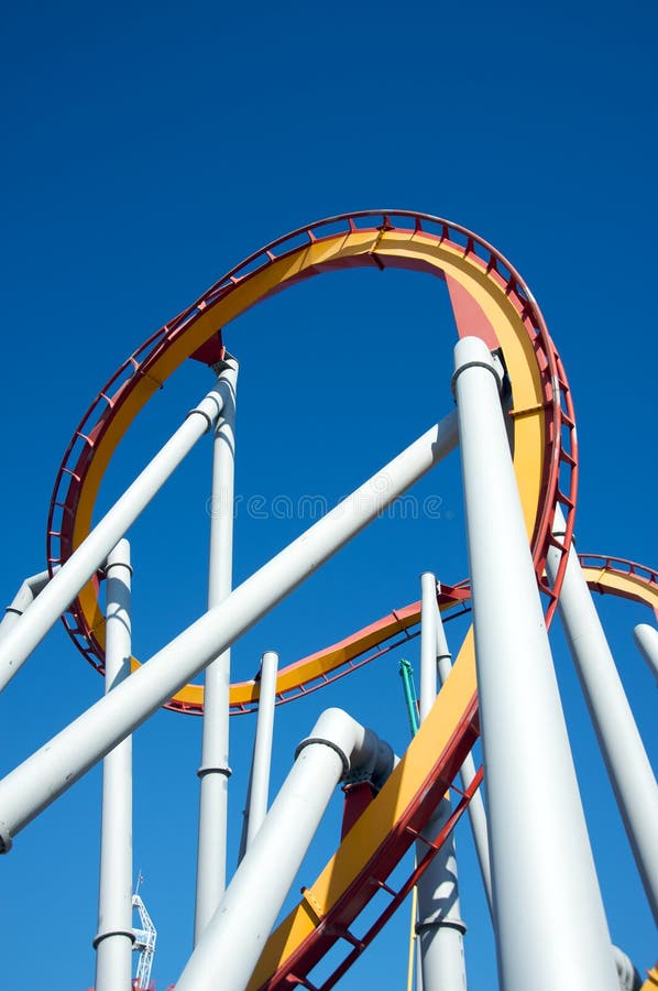 Roller Coaster Initial Ramp with Clear Sky Stock Photo - Image of tall ...