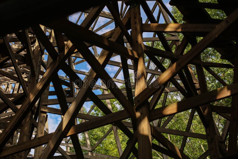 Roller coaster supports stock image. Image of structure - 133896451